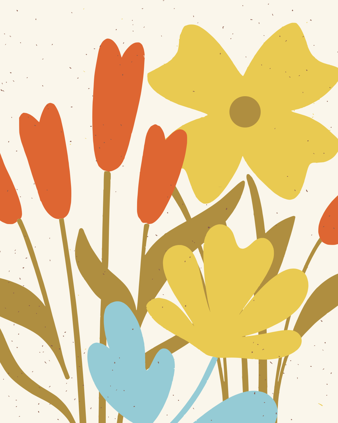 Abstract flowers bloom in a colorful, vibrant style. vector – Free ...