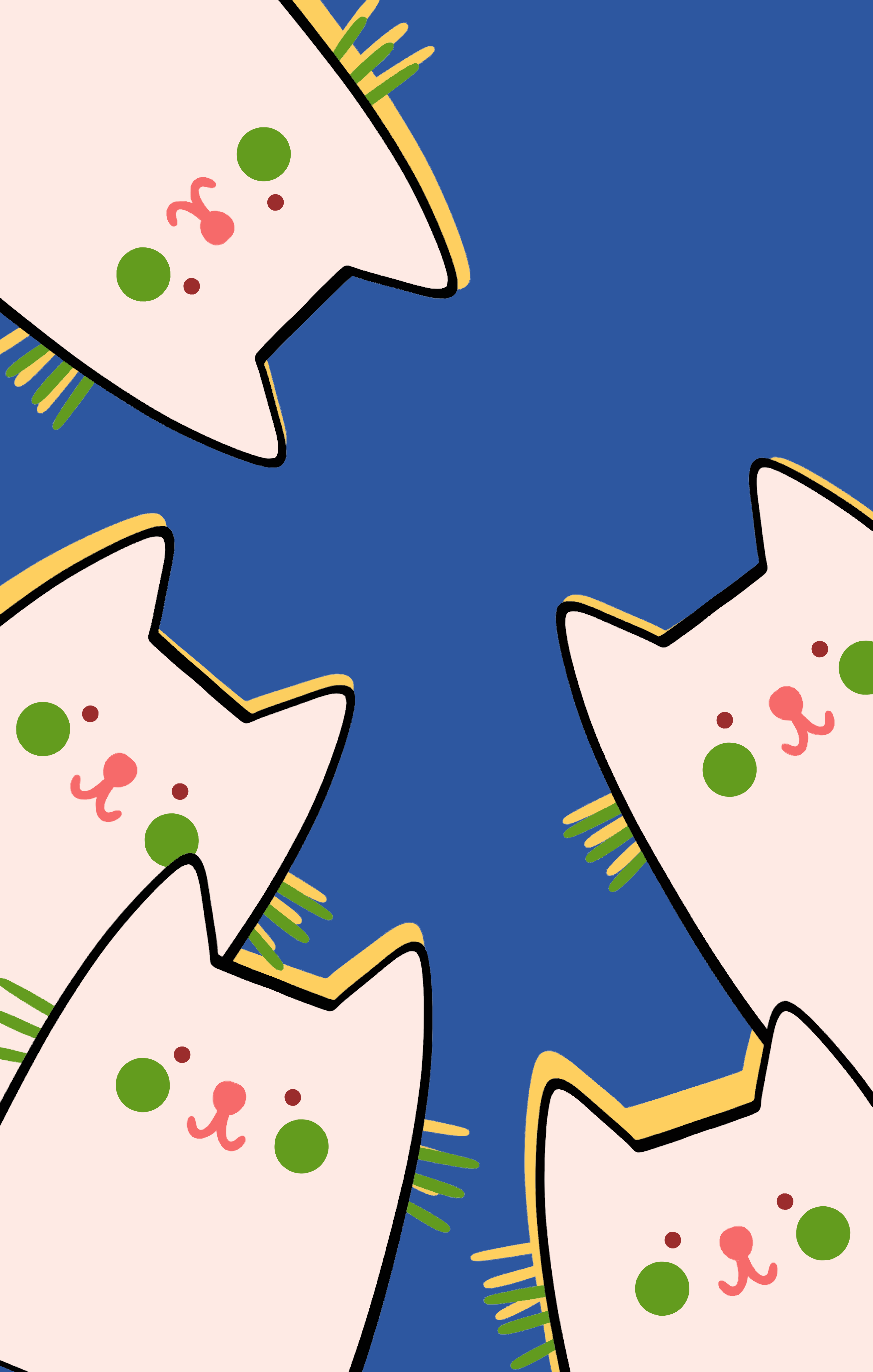 Cute cartoon cats are peering at the viewer. vector – Free Image on ...