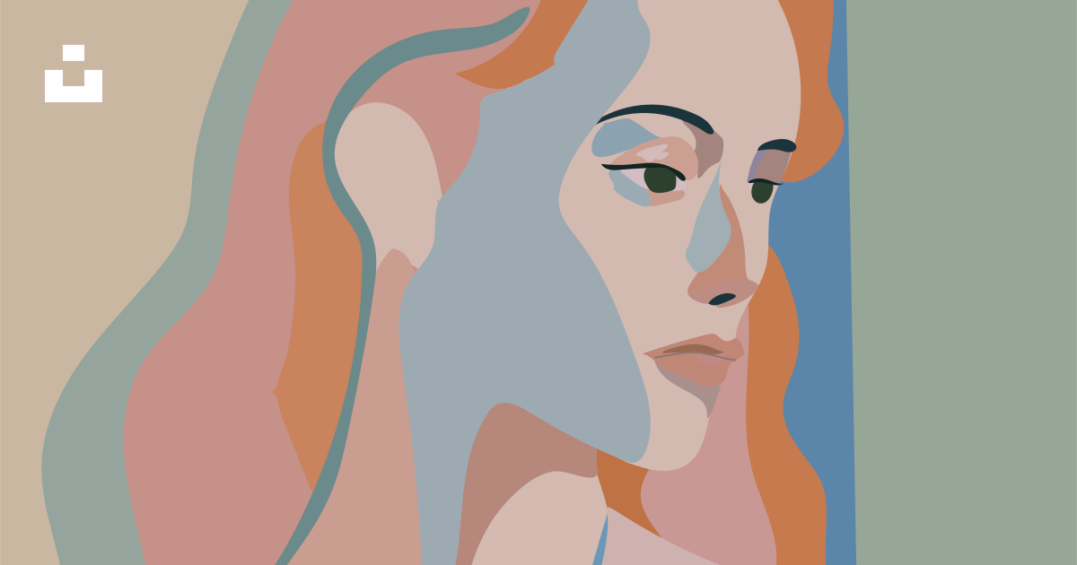 Retrato de una mujer representada en estilo minimalista. vector ... Retrato de una mujer representada en estilo minimalista. vector ...