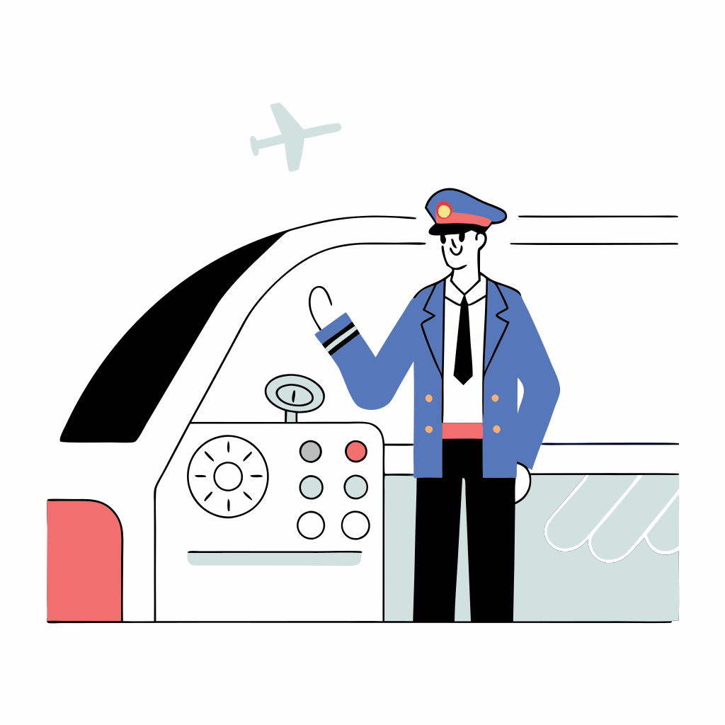 A train conductor waves from the driver's seat. vector – Free ...