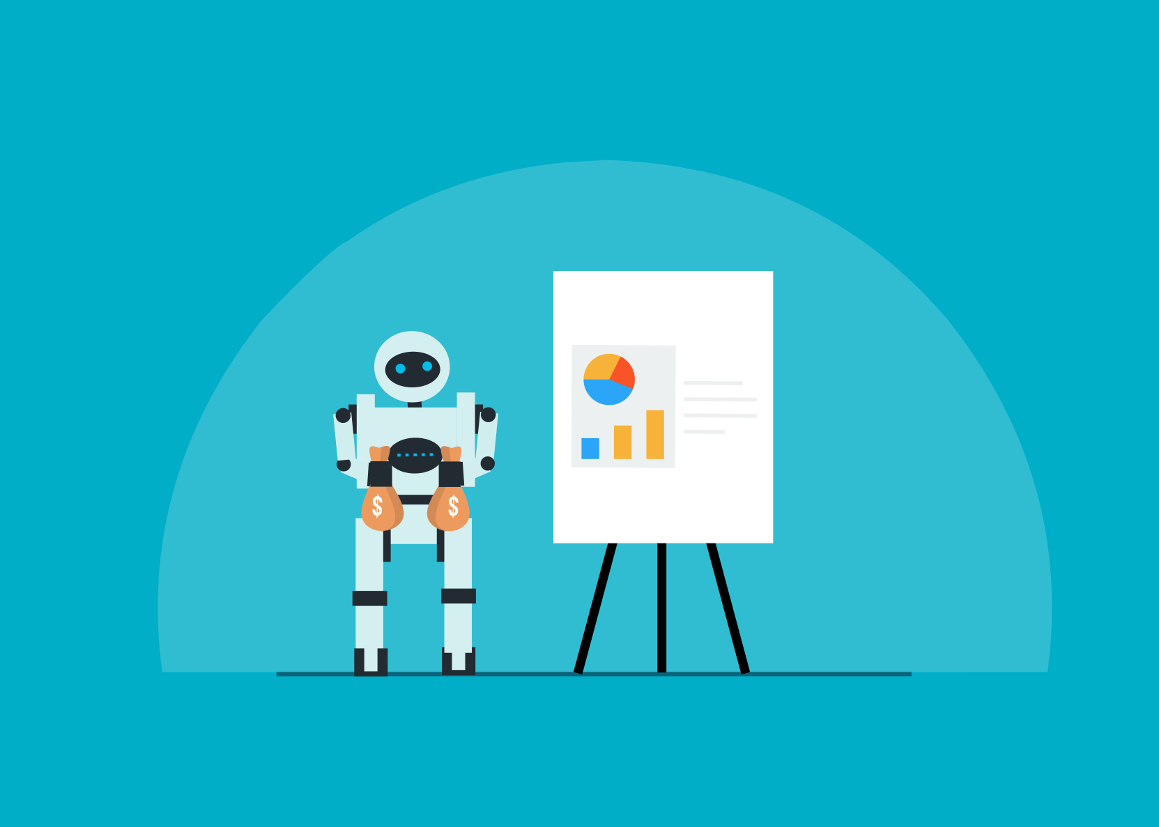 Robot presenting a chart with data. vector – Free Technology Image on Unsplash