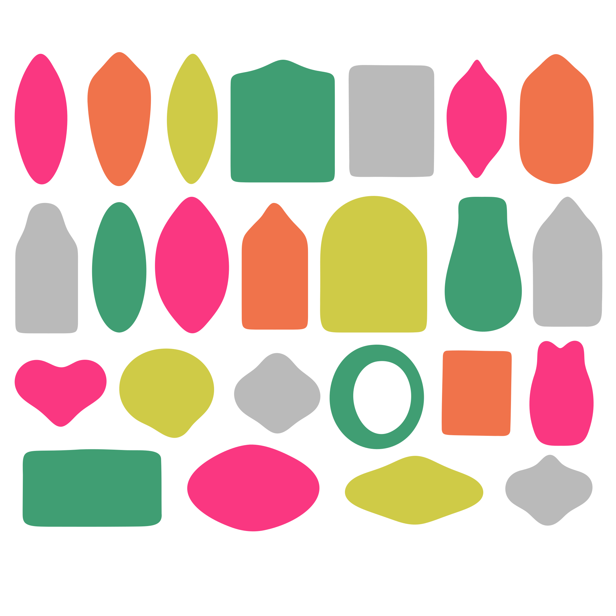 Formas geométricas coloridas y variadas. vector – Imagen de Ilustración ...