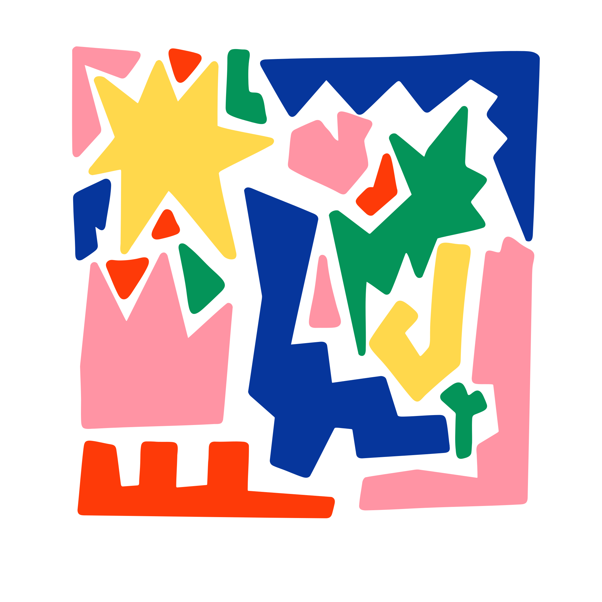 Colorful, abstract shapes form a bold, graphic design. vector – Free ...