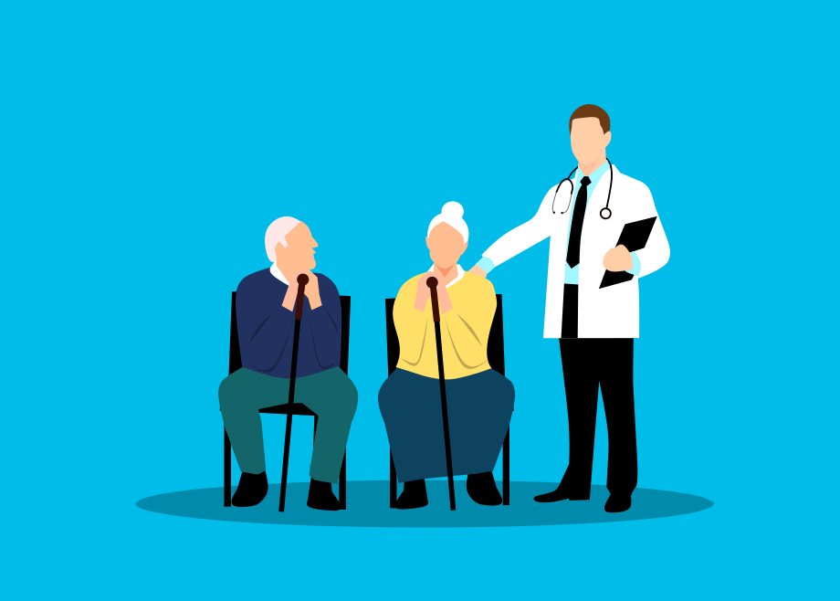Doctor consoles elderly patients. vector – Free People Image on Unsplash