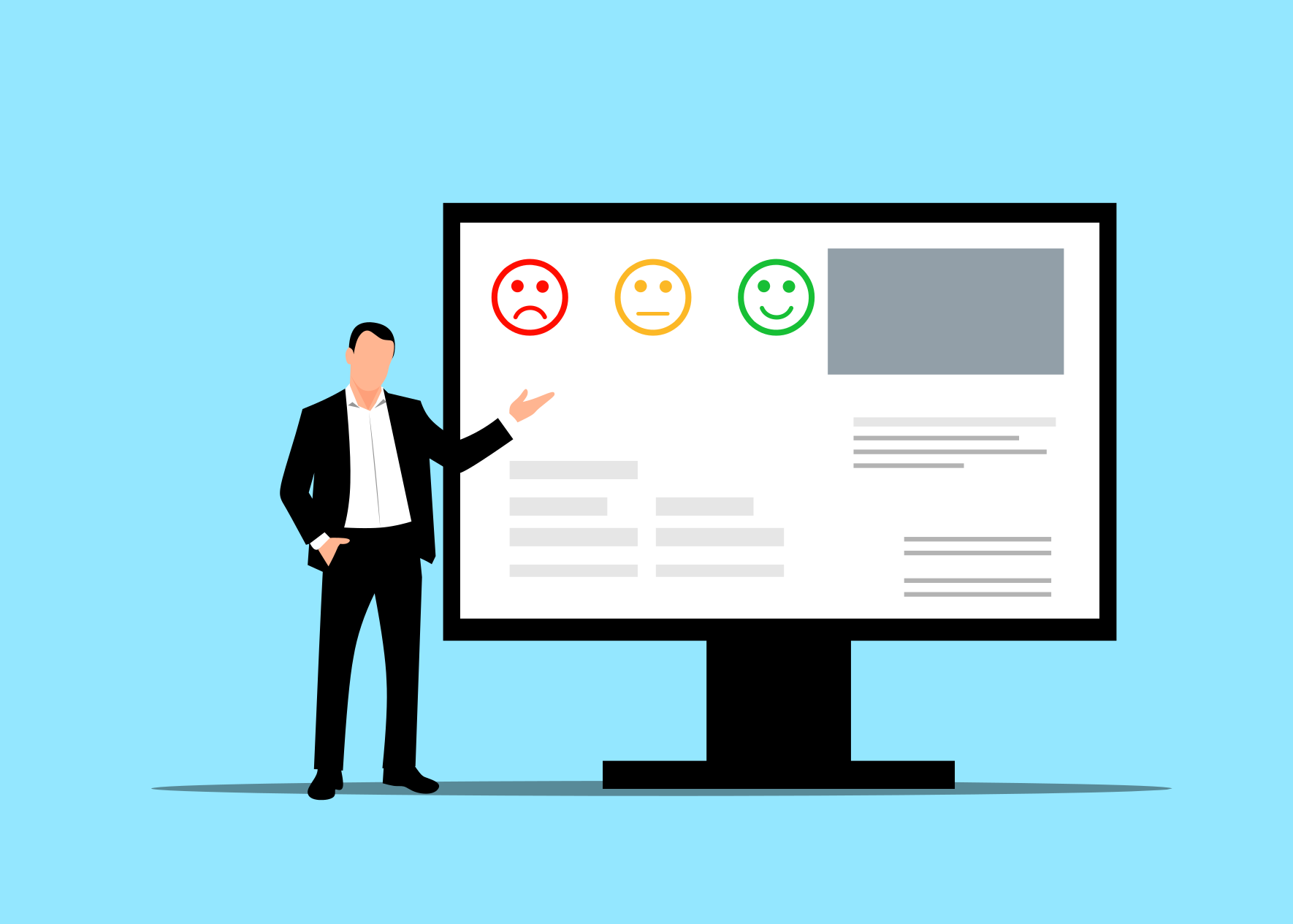 A man is presenting a feedback screen. vector – Free Face Image on Unsplash