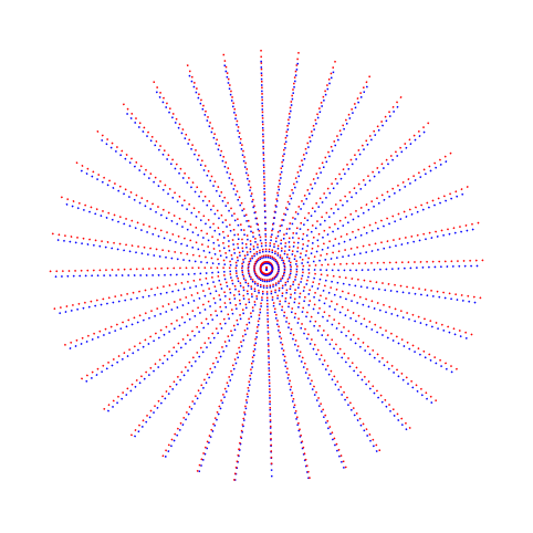 A radial pattern of dots radiates outwards. vector – Free Star Image on ...