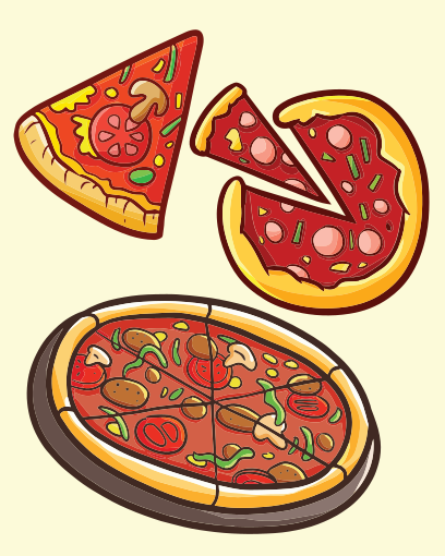 Yummy pizza: whole, slices, and ready to eat! vector – Free Food Image ...