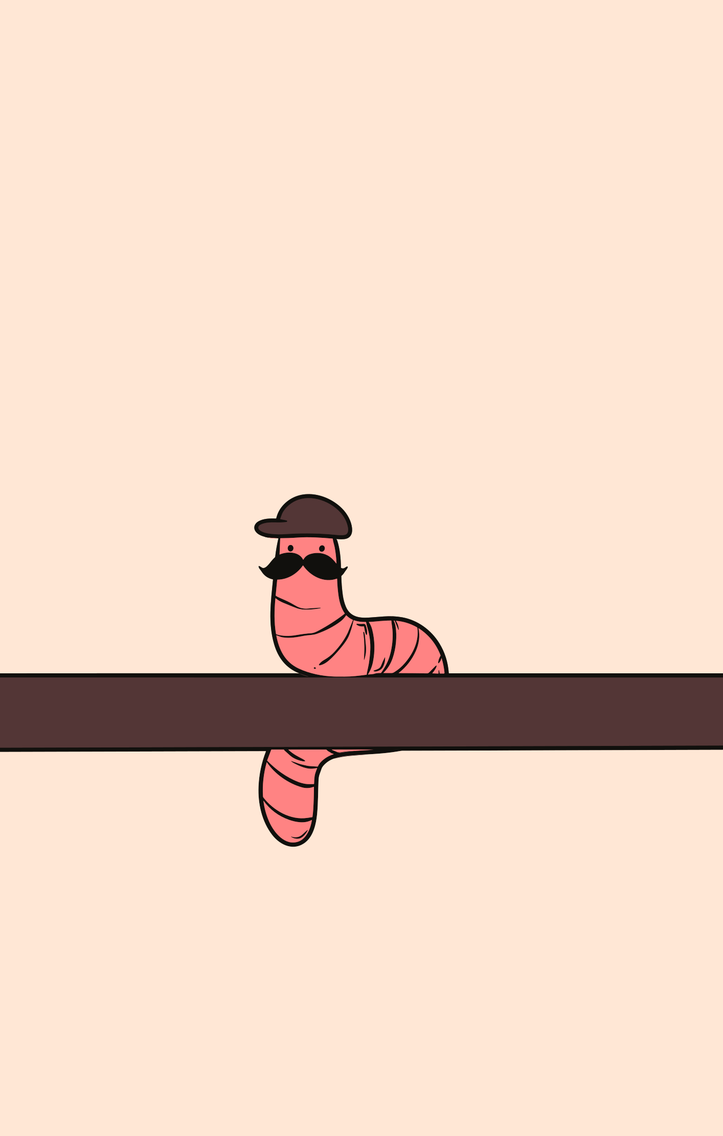 A worm with a hat and mustache. vector – Free Wallpaper Image on Unsplash