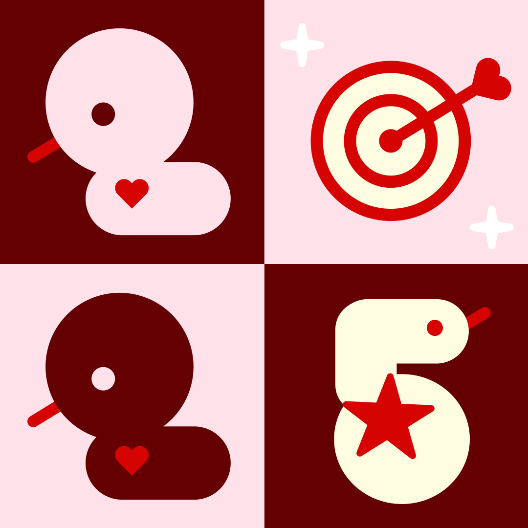 Cute ducks, a target, and numbers in a pattern. vector – Free Pink ...