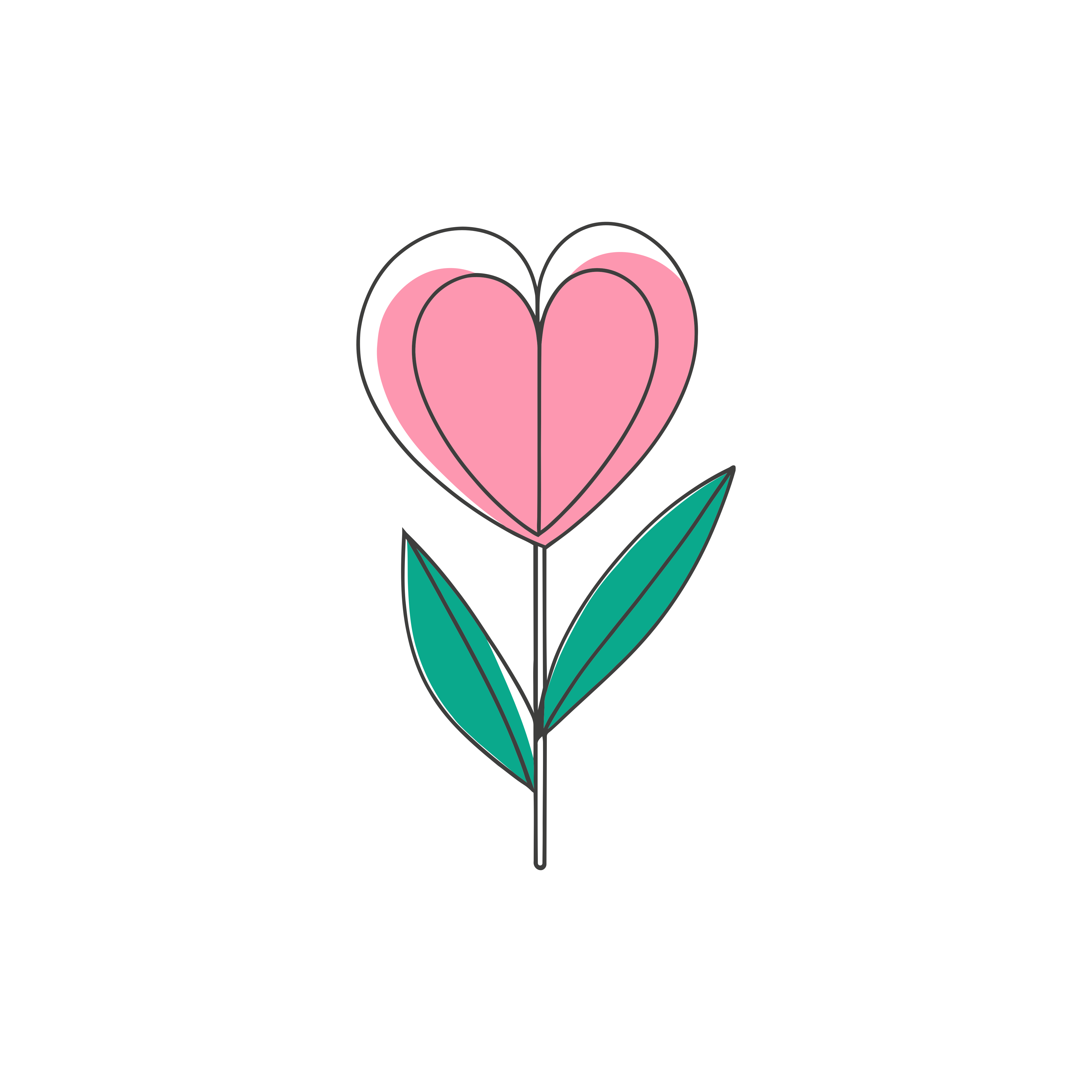 A heart-shaped flower is blooming with love. vector – Free Flower Image ...
