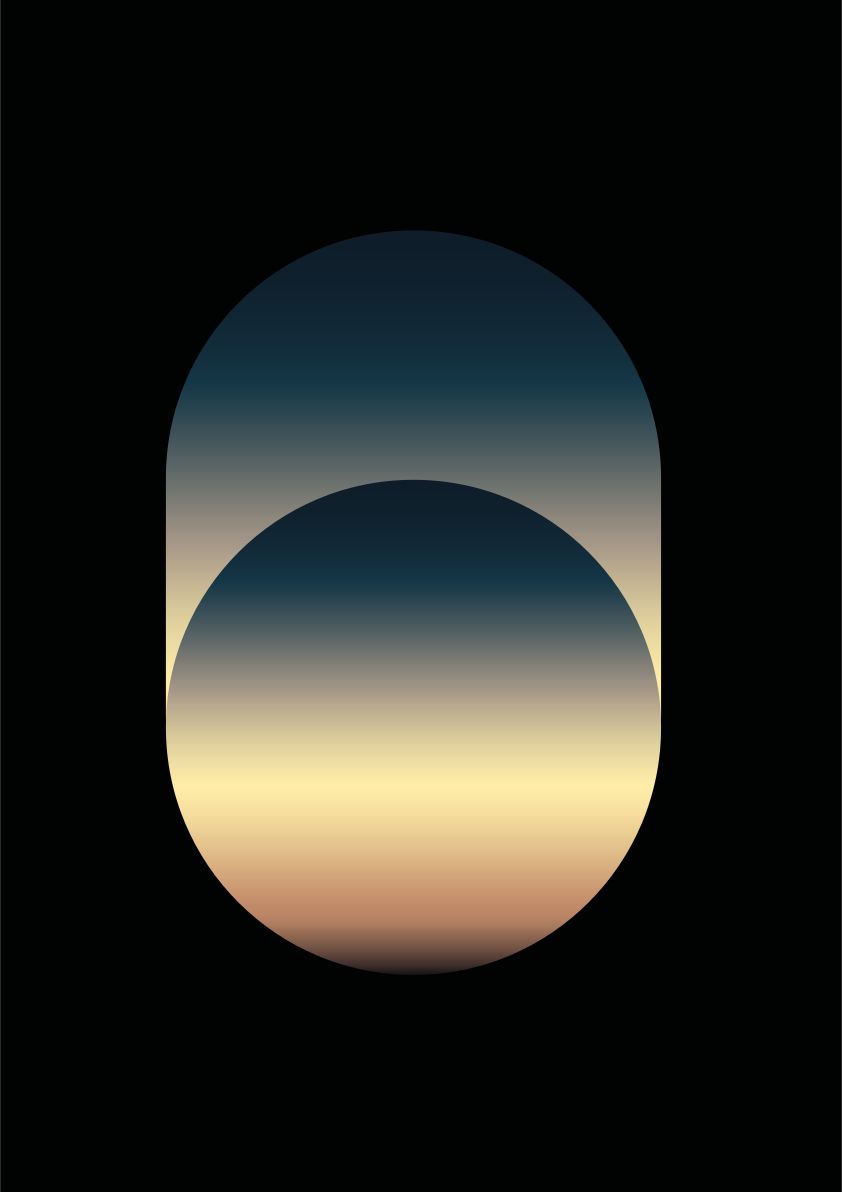 Abstract shapes with a gradient against black. vector – Free Abstract ...