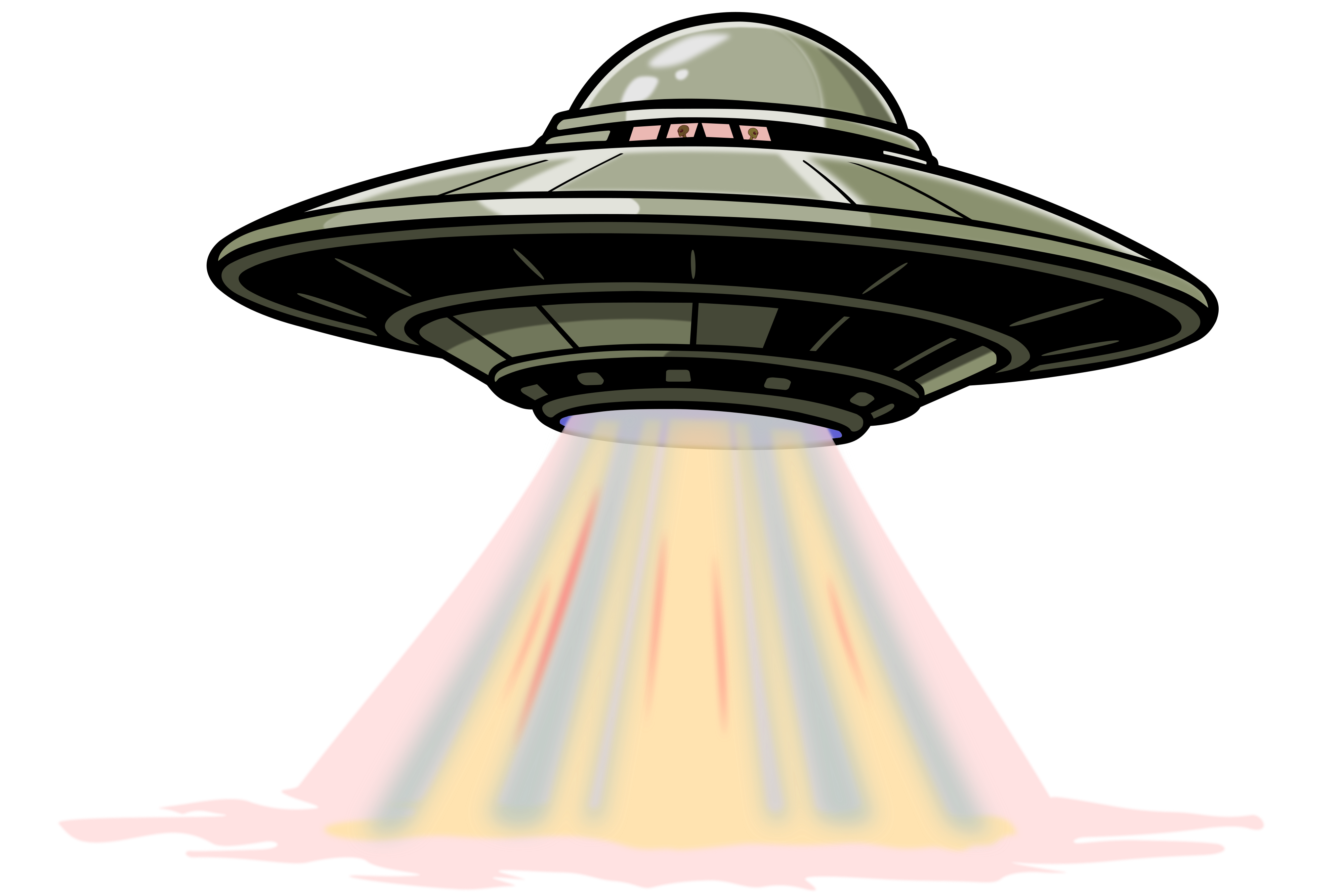 A ufo is shining its bright beam of light. vector – Free Space Image on ...