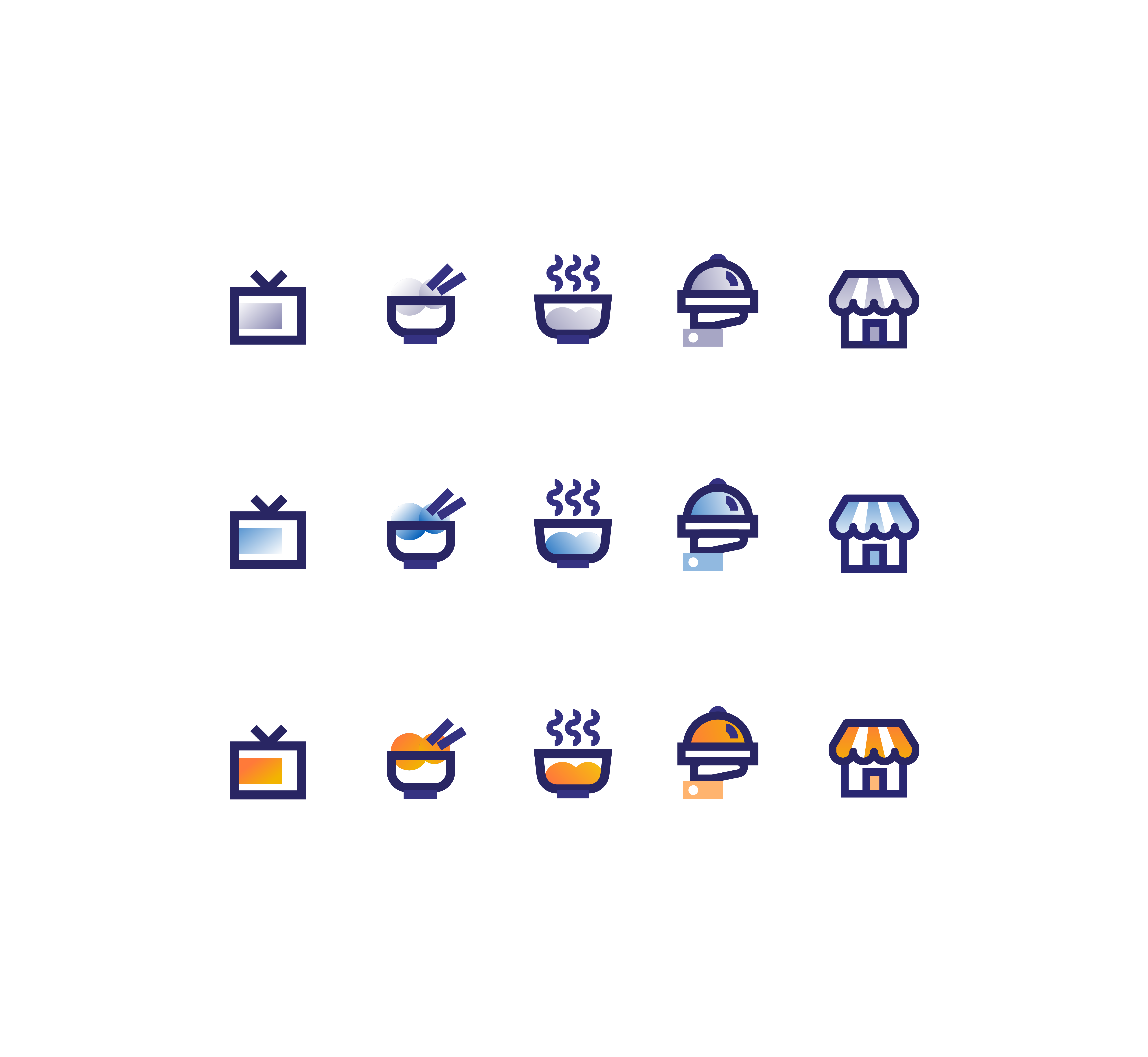 Icons of food and restaurant-related items. vector – Free Image on Unsplash