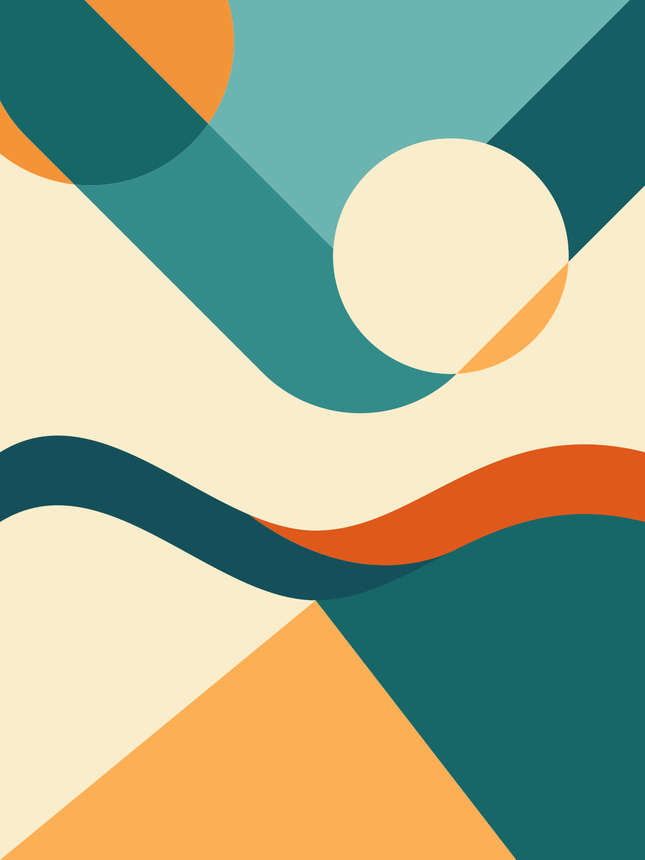 Geometric shapes make up a colorful, abstract artwork. vector – Free ...