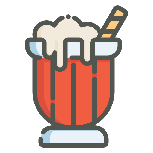 Here's a possible caption: a delicious milkshake with a wafer stick ...