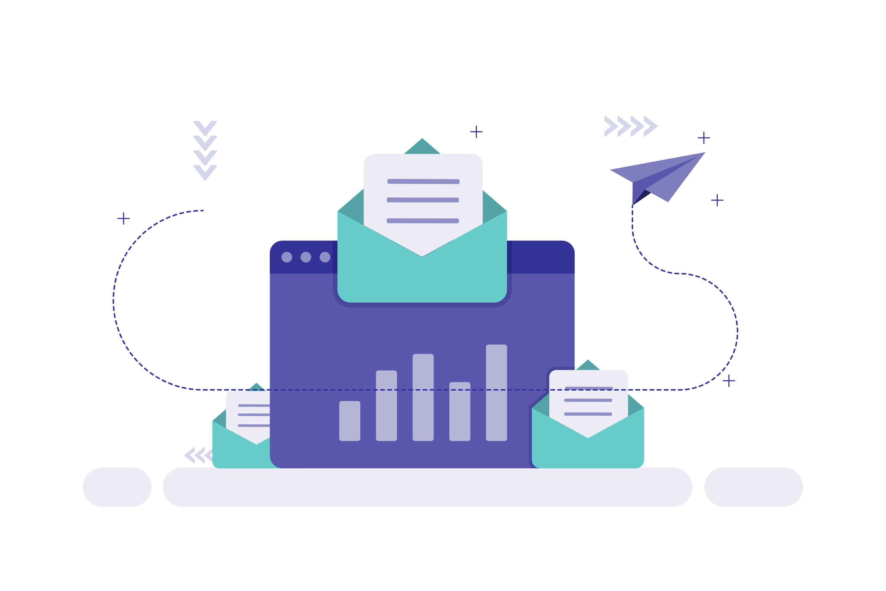 Email marketing and data analytics concept is shown. vector – Free ...