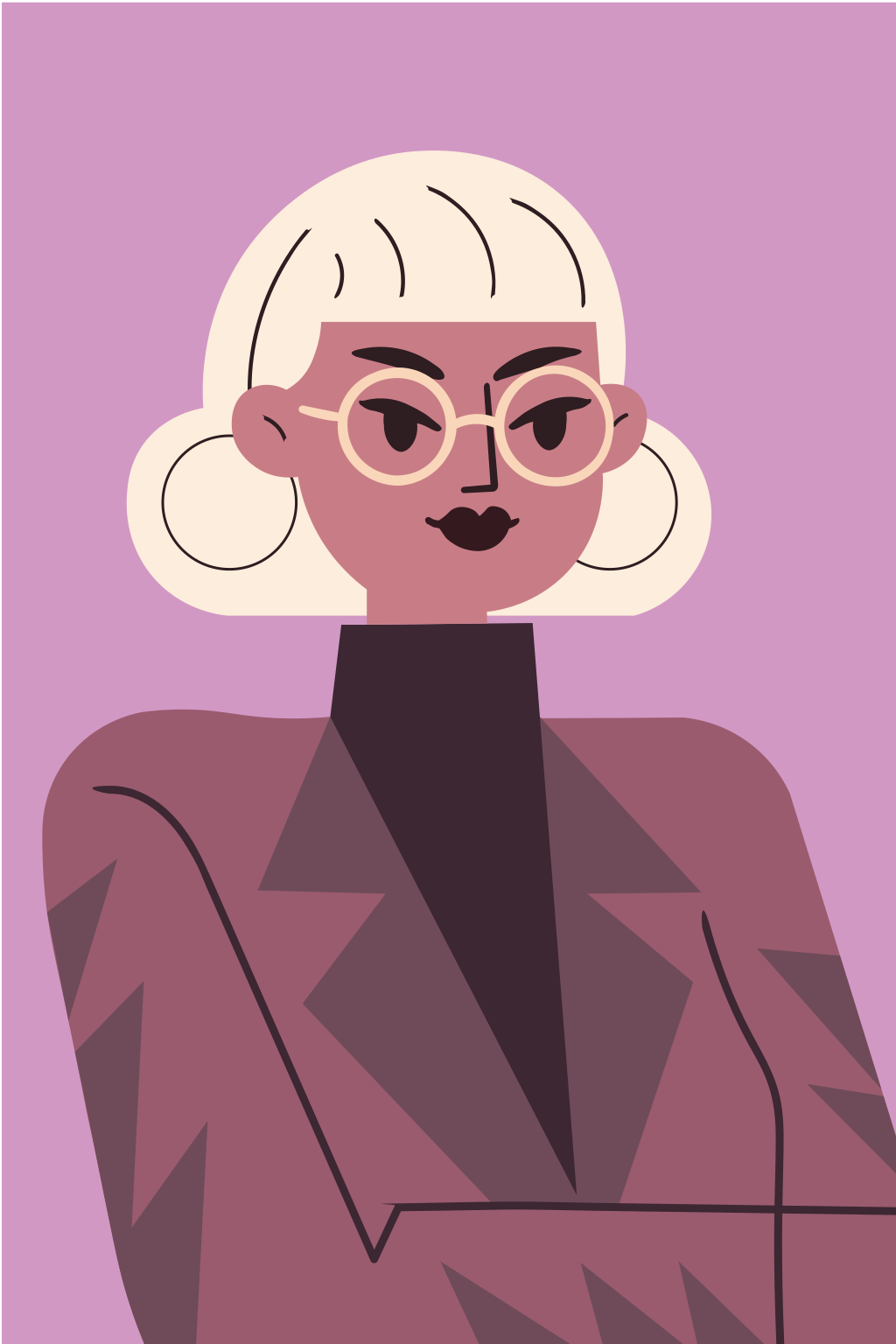 A stern woman in glasses and a coat. vector – Free Girl Image on Unsplash