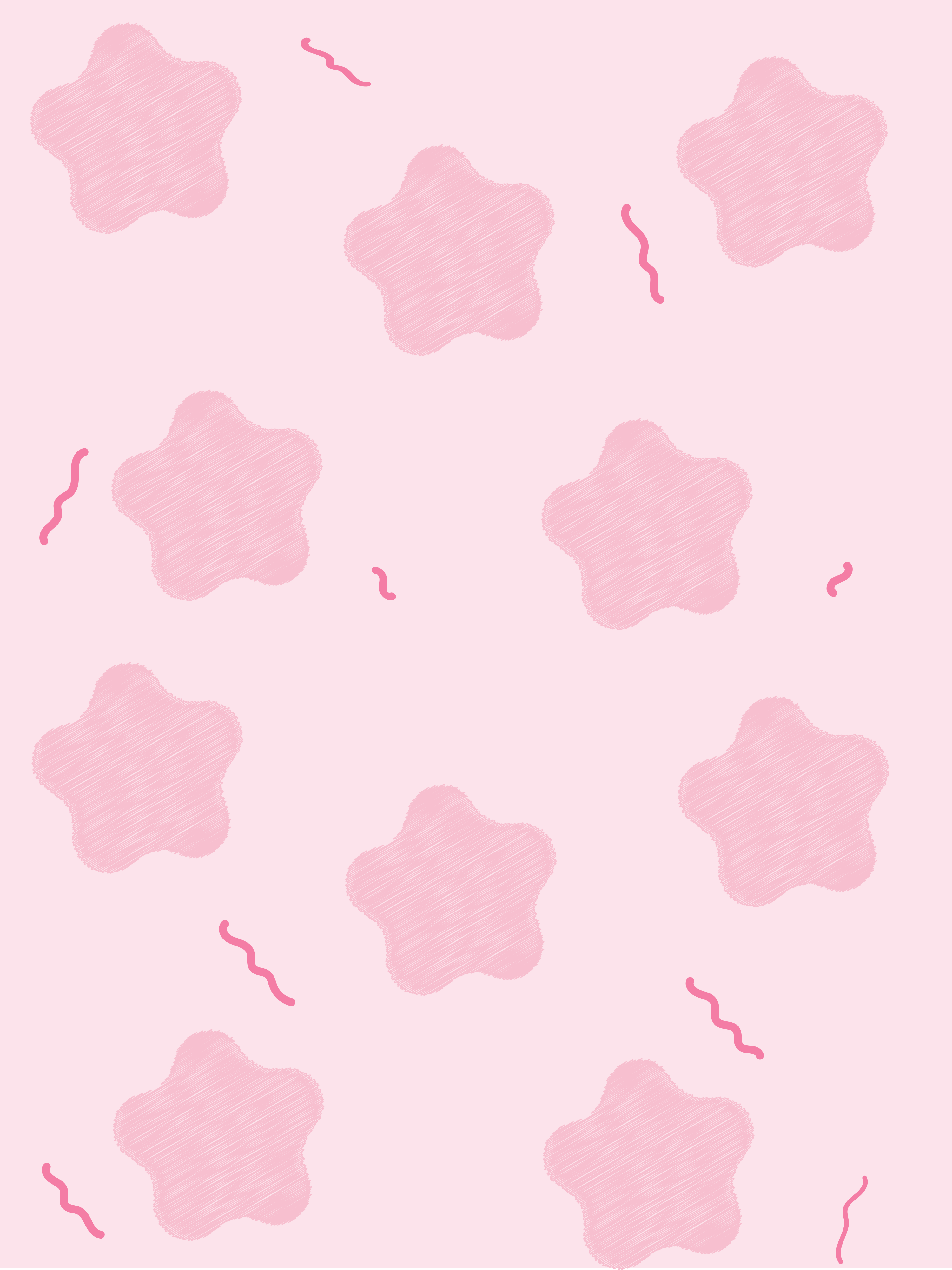 Pink stars and squiggly lines on a pink background. vector – Free ...