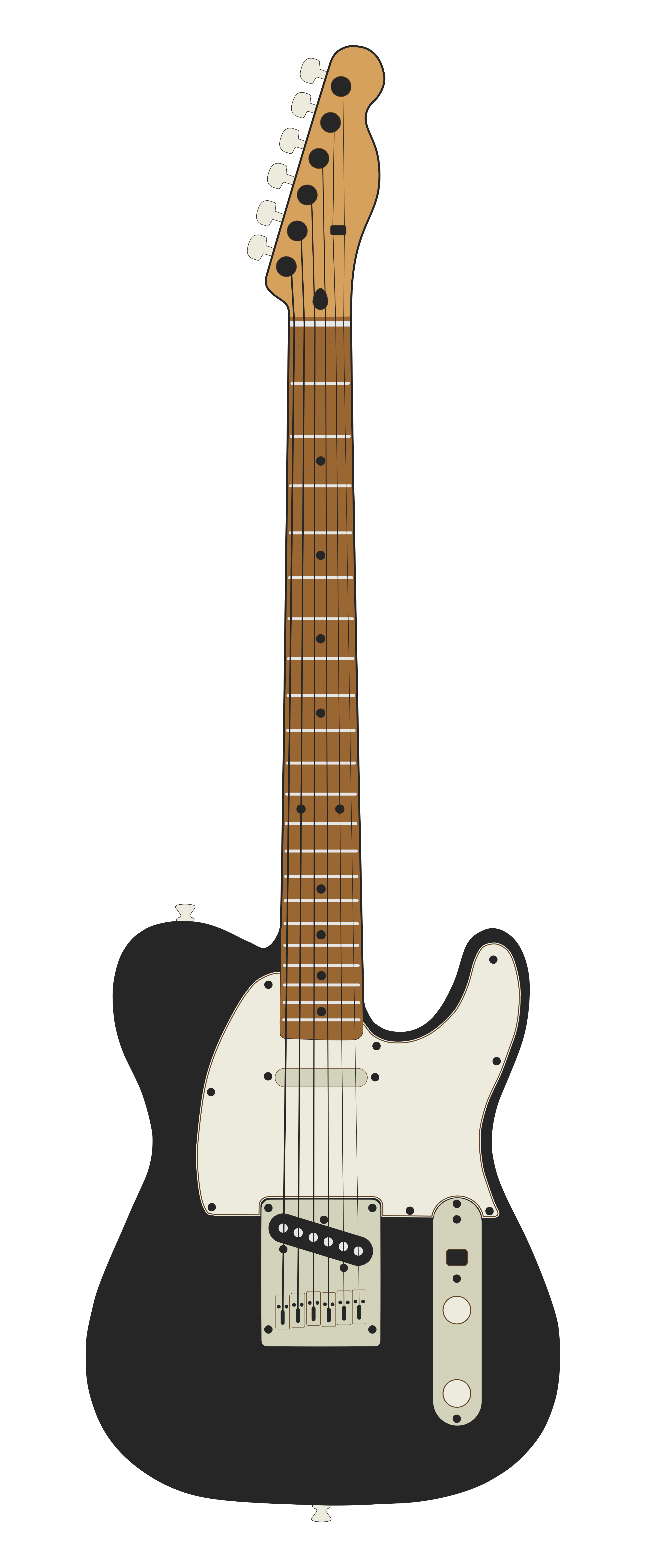 Vektor Gitar telecaster hitam putih. – Gambar Gratis di Unsplash