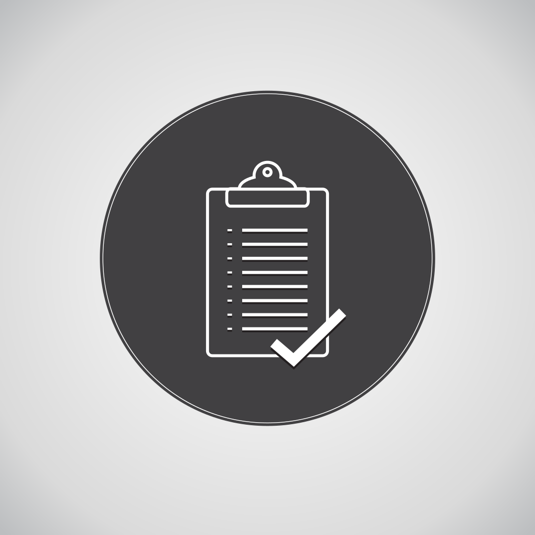 Completed checklist marked with a checkmark. vector – Free Vector Image ...