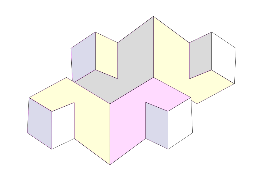 A colorful, abstract geometric structure is shown. vector – Free ...