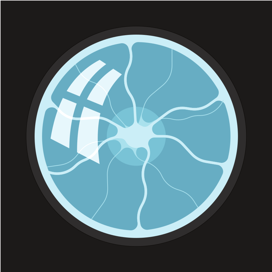 Una ilustración de ojo estilizada con líneas radiales. vector – Imagen ...
