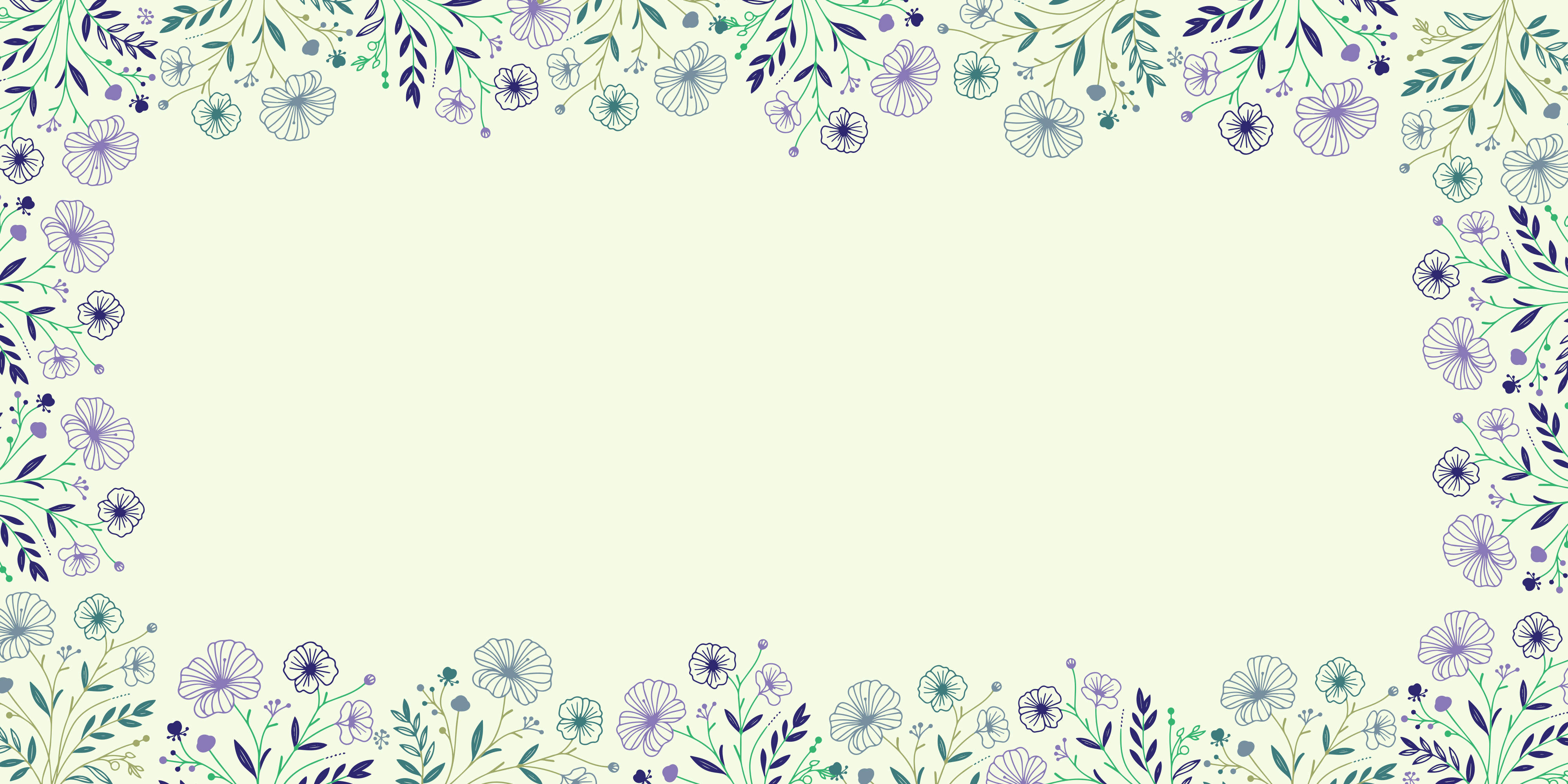 Floral frame with a blank rectangular space. vector – Free Background ...