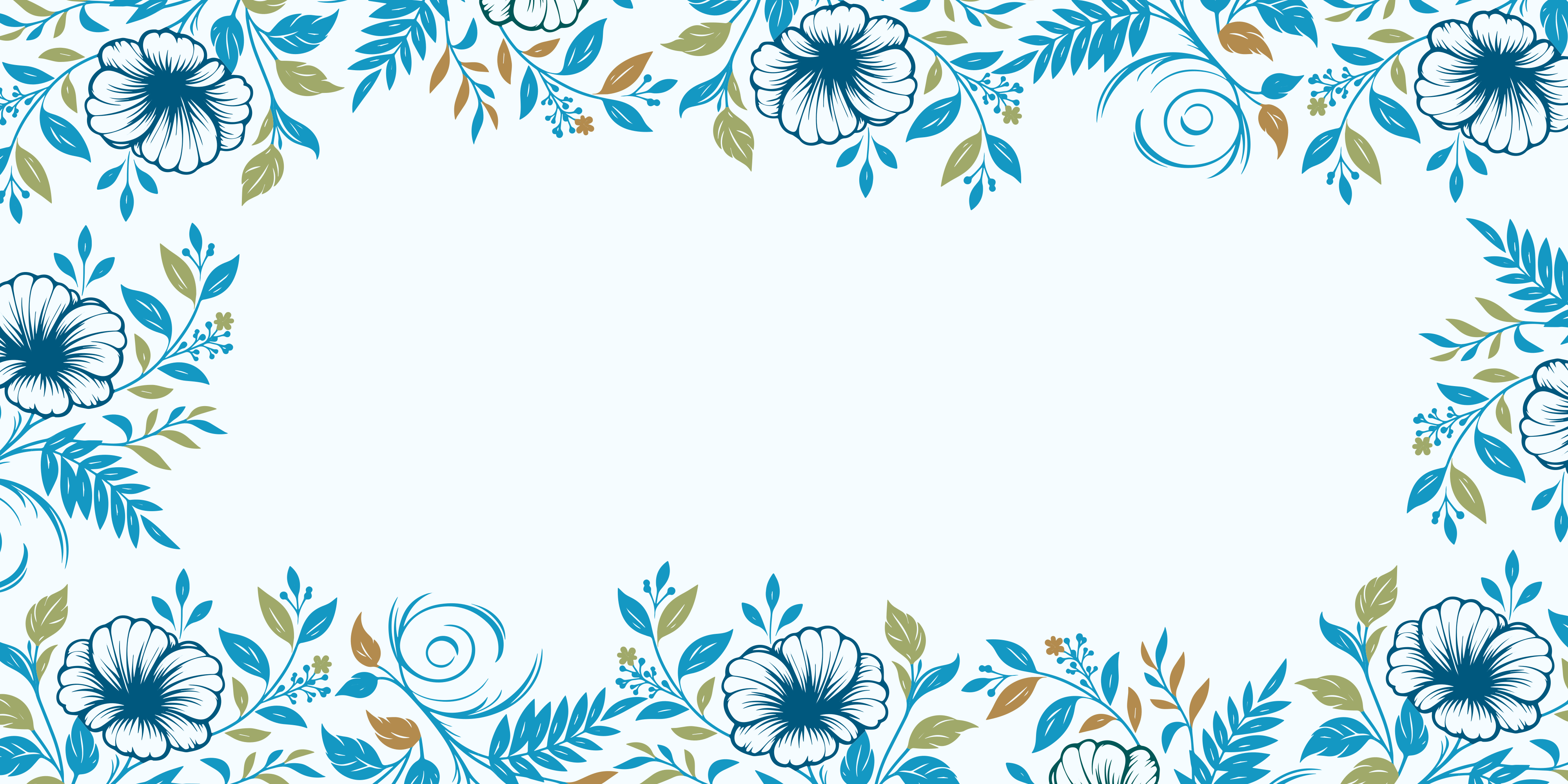 Vektor Bingkai bunga dengan ruang untuk teks di tengah. – Gambar Latar ...