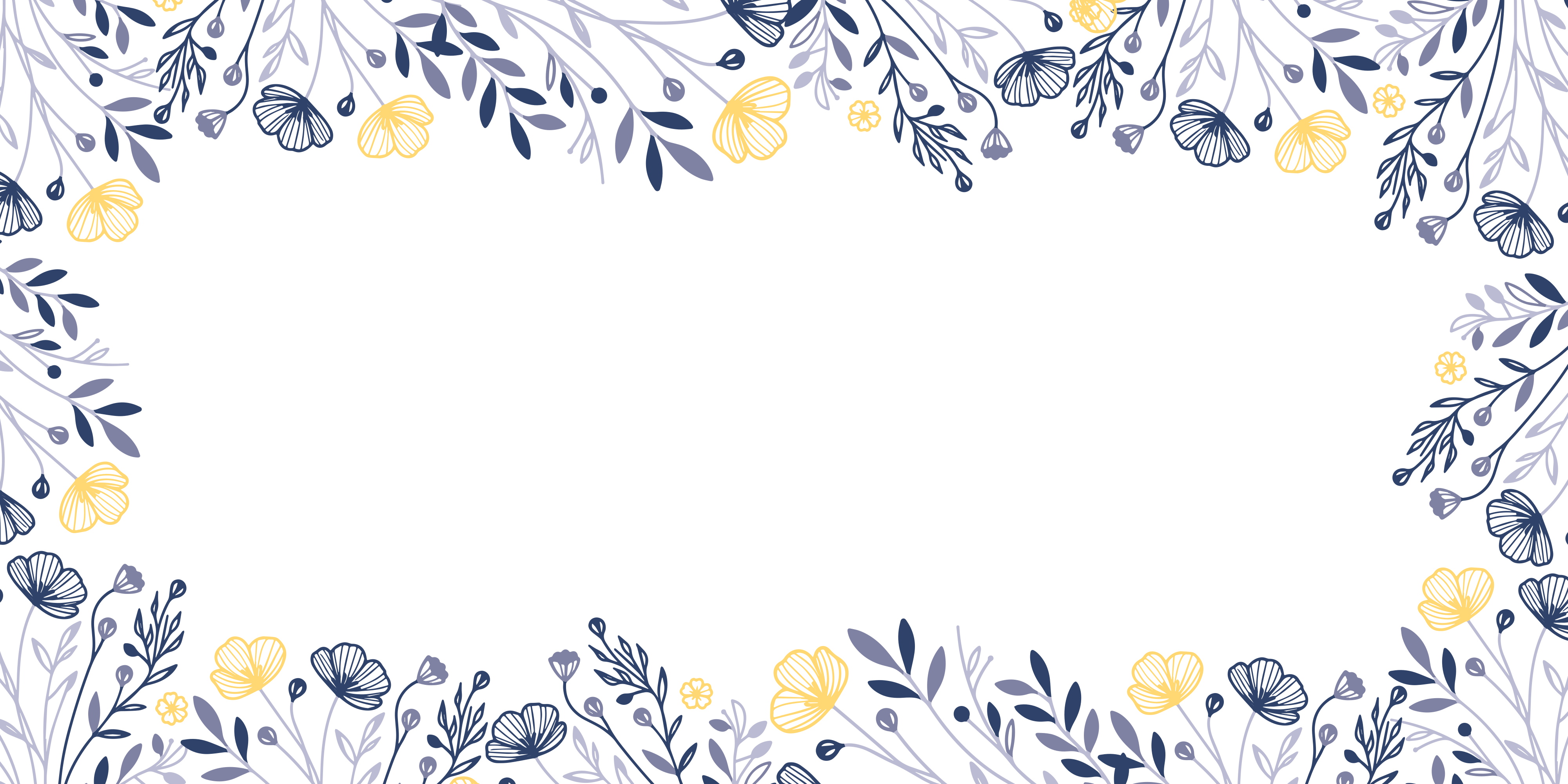 Vektor Bingkai bunga dengan ruang putih untuk teks. – Gambar Ilustrasi ...