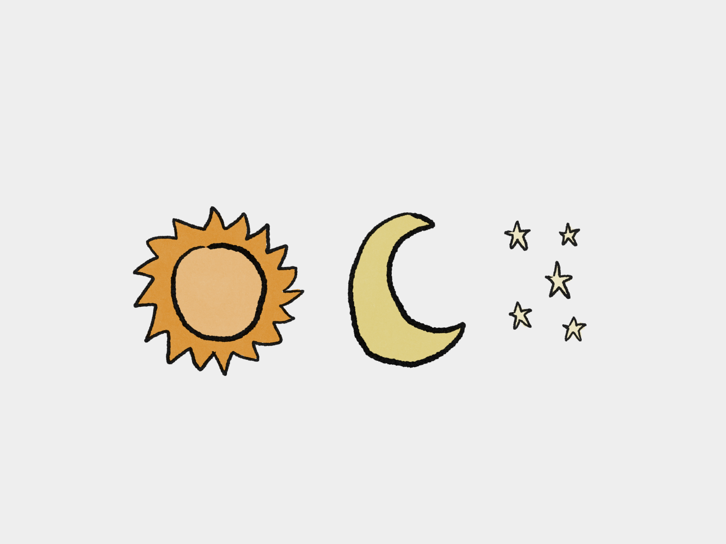 The sun, moon, and stars are all there. vector – Free Moon Image on ...