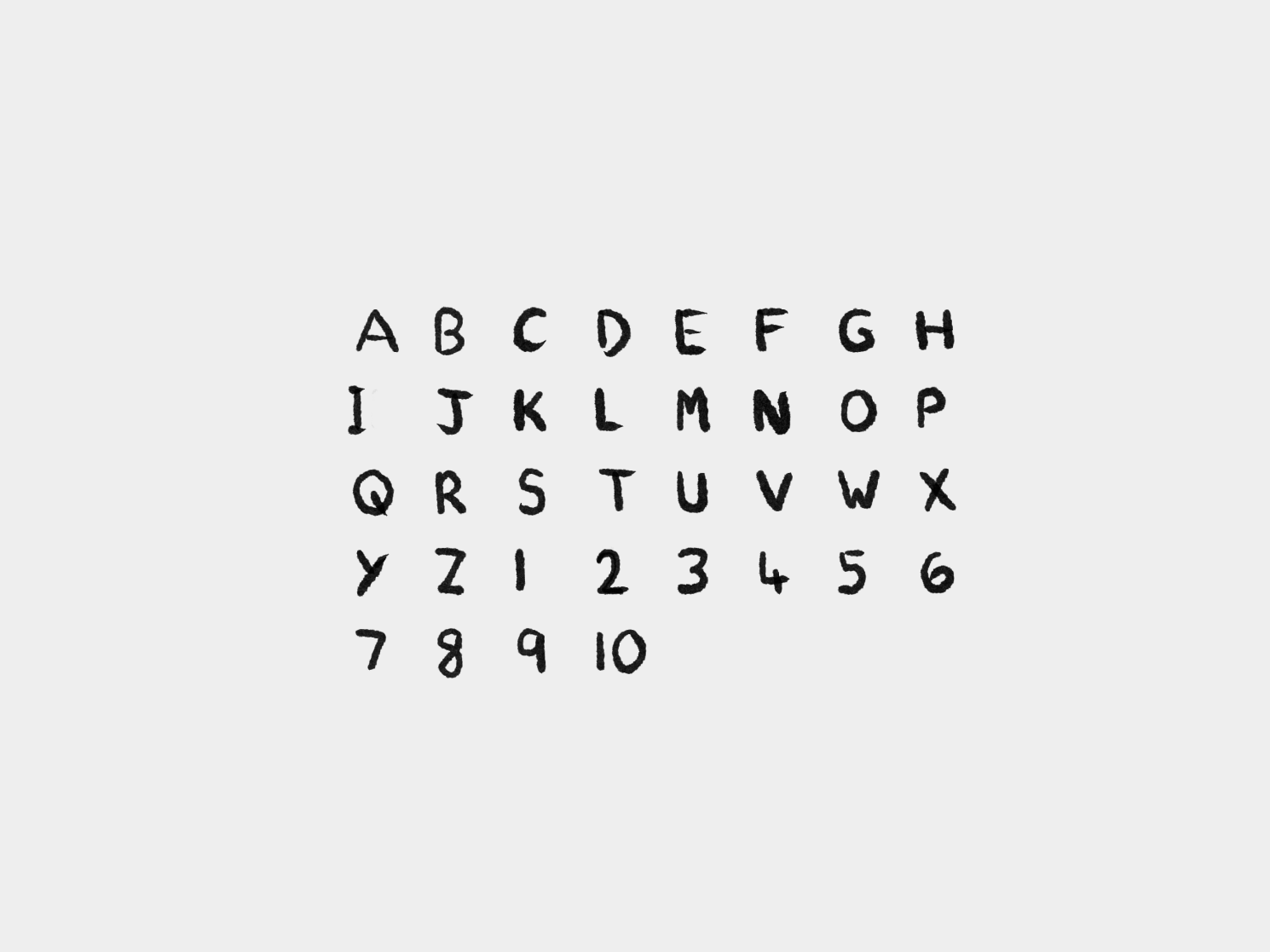 Se muestran el alfabeto y los números del 1 al 10. vector – Imagen ...