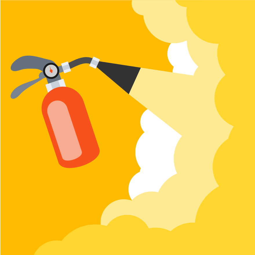 Vektor Alat pemadam api mengeluarkan isinya. – Gambar Kebakaran Gratis ...