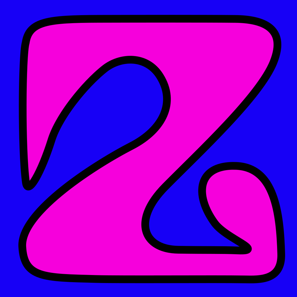 Una "z" rosa sobre un fondo azul. vector – Imagen de Azul gratuita en ...