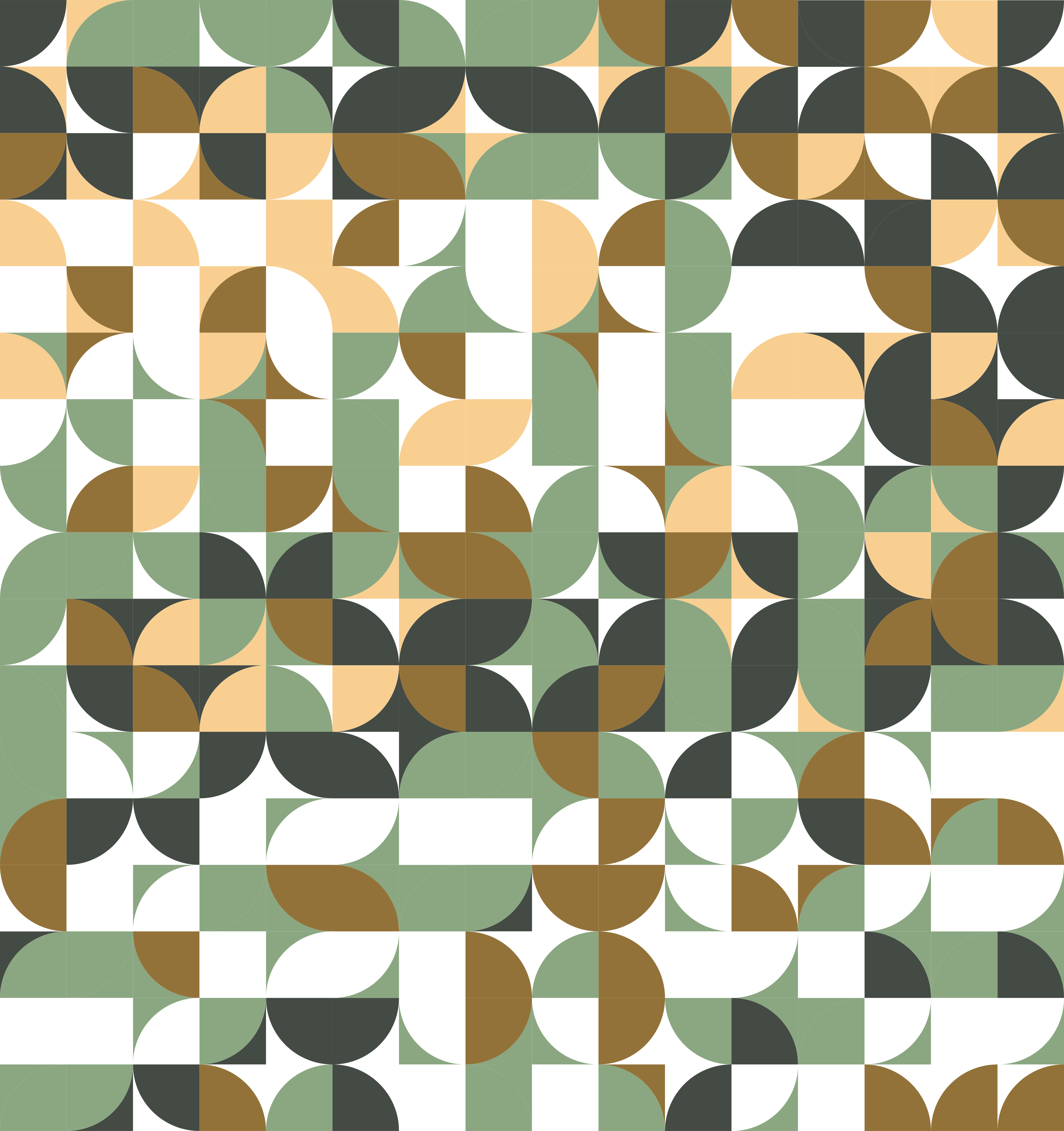 Geometric pattern of circles and squares in muted colors vector – Free ...