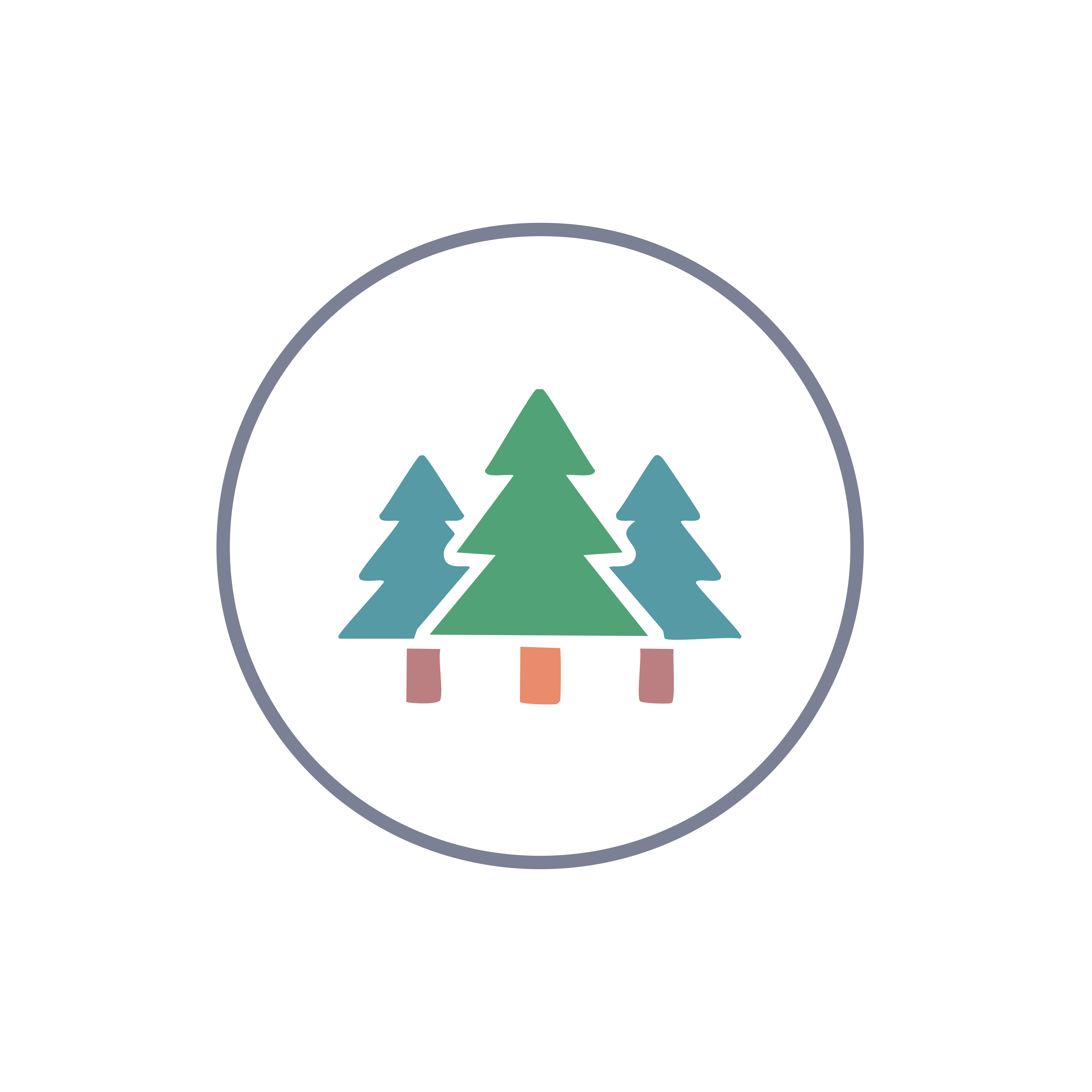 Three stylized evergreen trees in a circle vector – Free Forest Image ...
