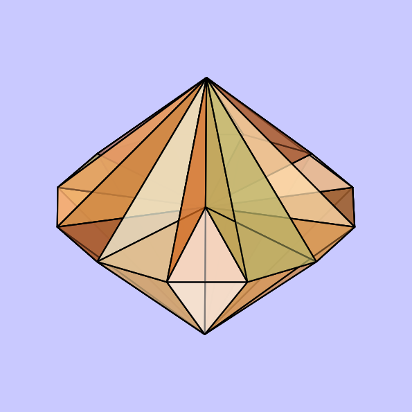 A faceted geometric shape with orange and yellow tones vector – Free ...