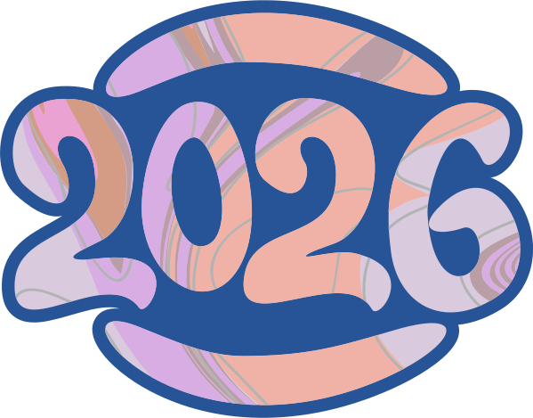 Les chiffres 2026 dans une police groovy vectoriel – Image gratuite de ...