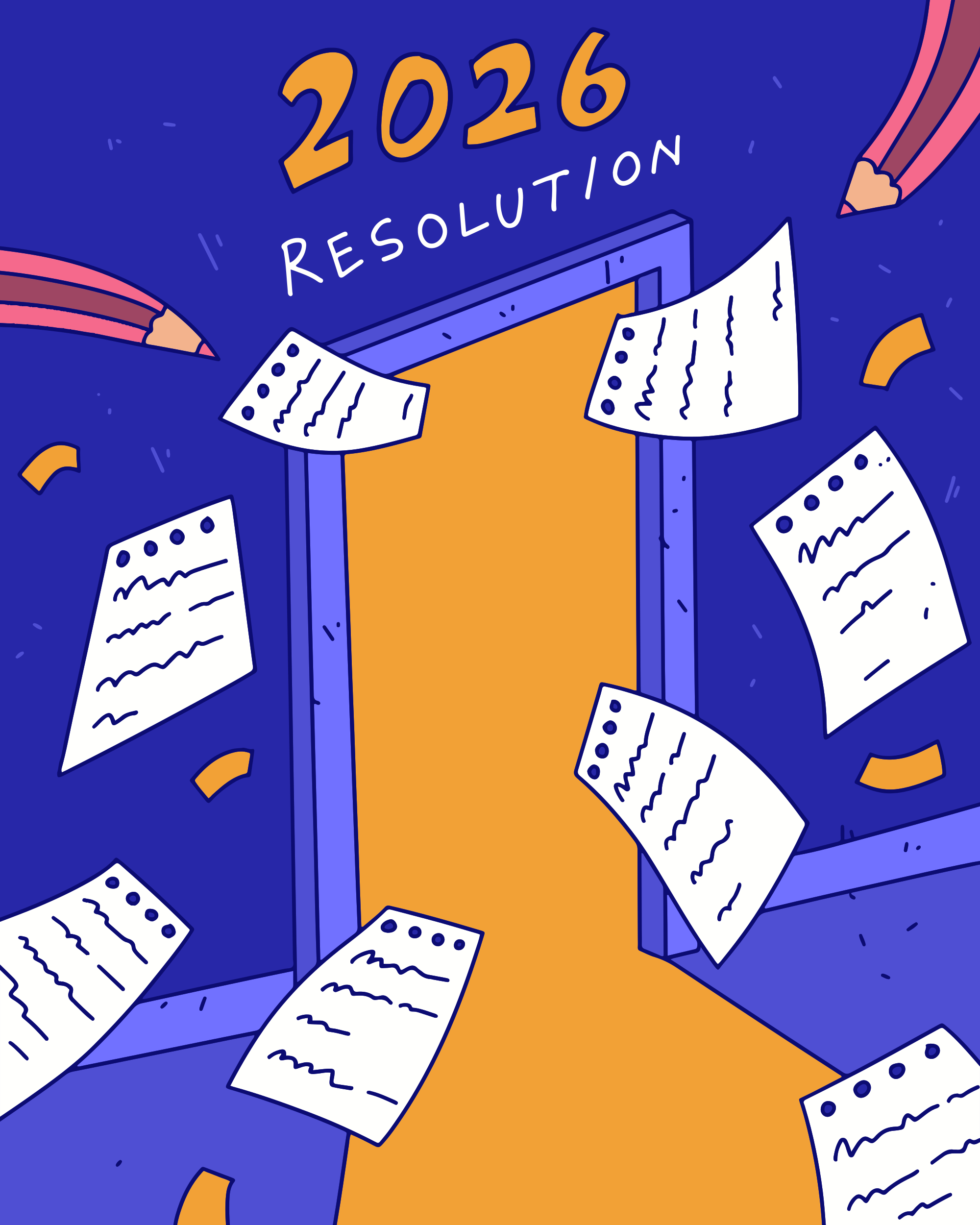 2026 resolution with papers flying out door vector – Free Paper Image on Unsplash