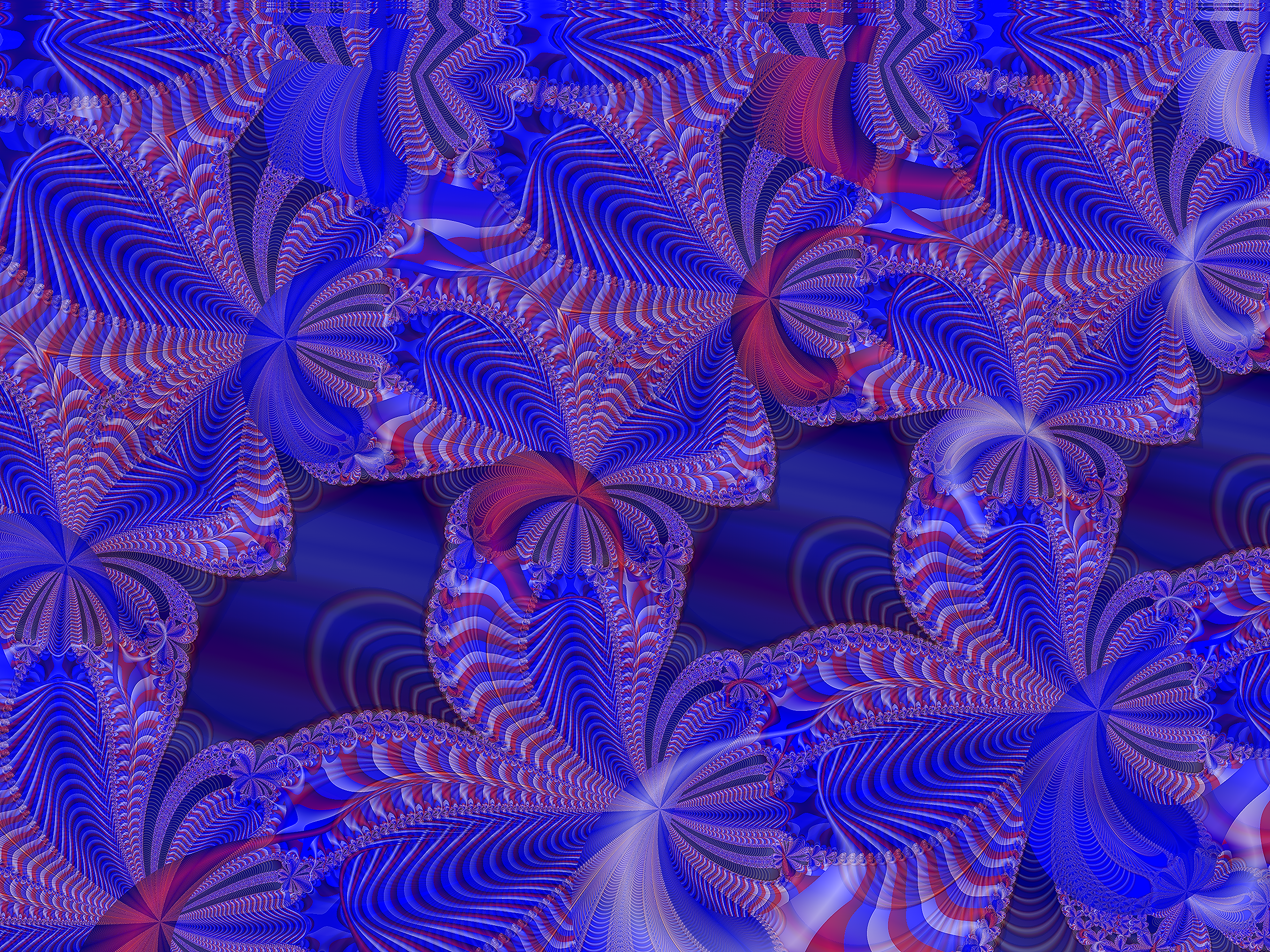 Abstract blue and purple floral pattern vector – Free Background Image ...