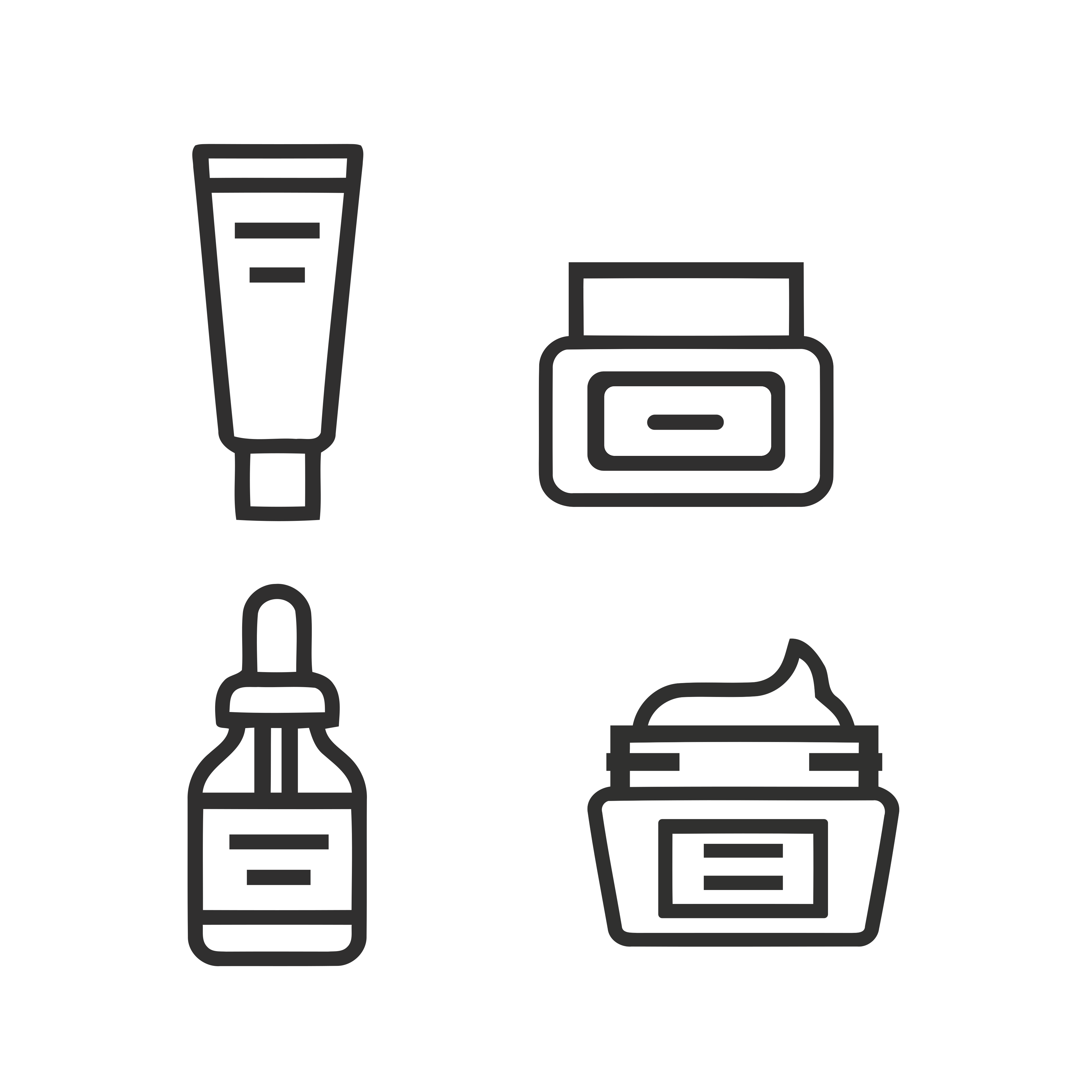 Outline icons of various skincare and cosmetic products. vector – Free ...